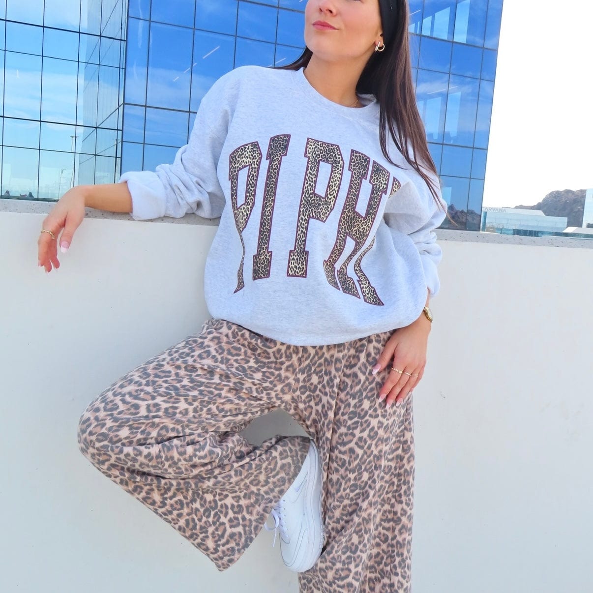 Leopard Sorority Crewneck by Ali & Ariel | Sorority Apparel | Greek ...