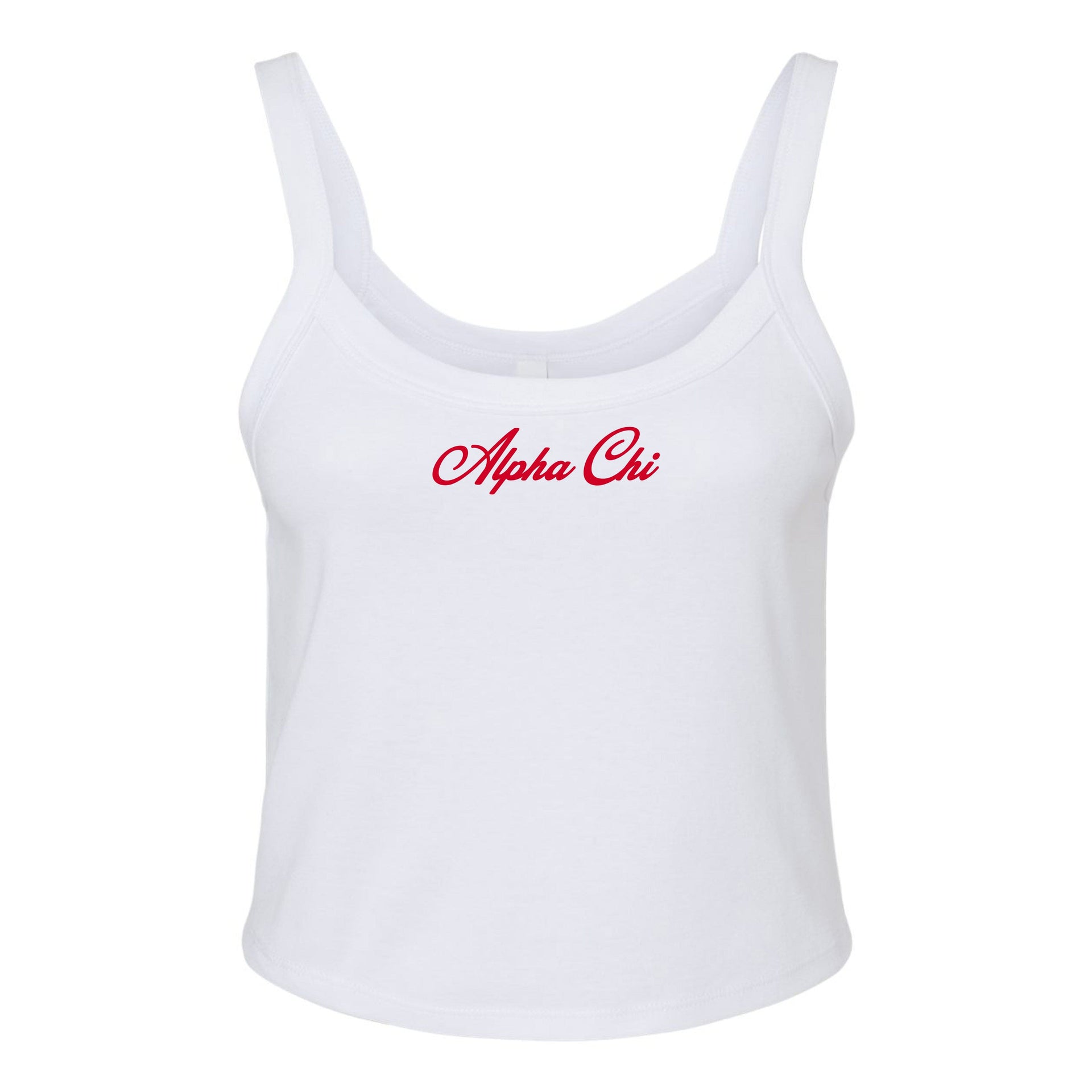 Red Cursive Tank Top by Ali & Ariel | Sorority Apparel | Greek Baby Tee